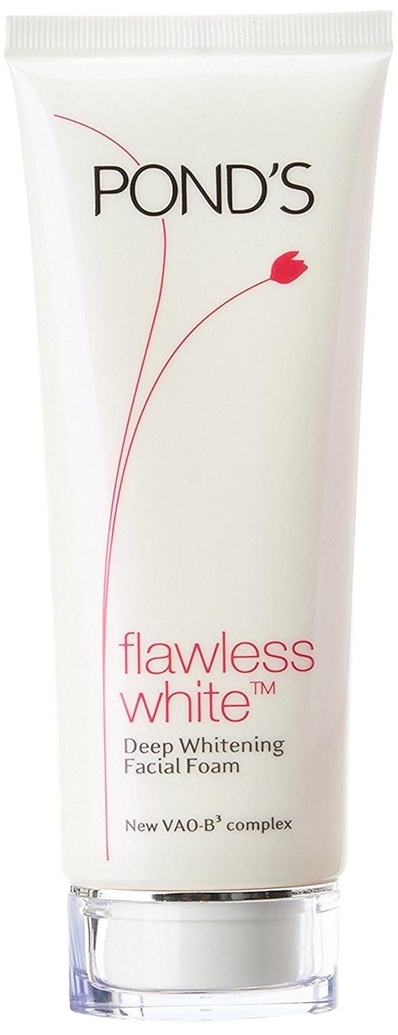POND'S Flawless White Deep Whitening Facial Foam, 100g with 3-Pieces ...