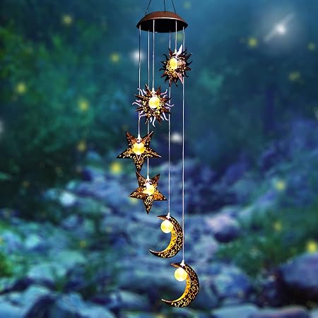 Amazon.com : Solar Owl Wind Chimes Outdoor,Solar Owl Wind Chimes for ...