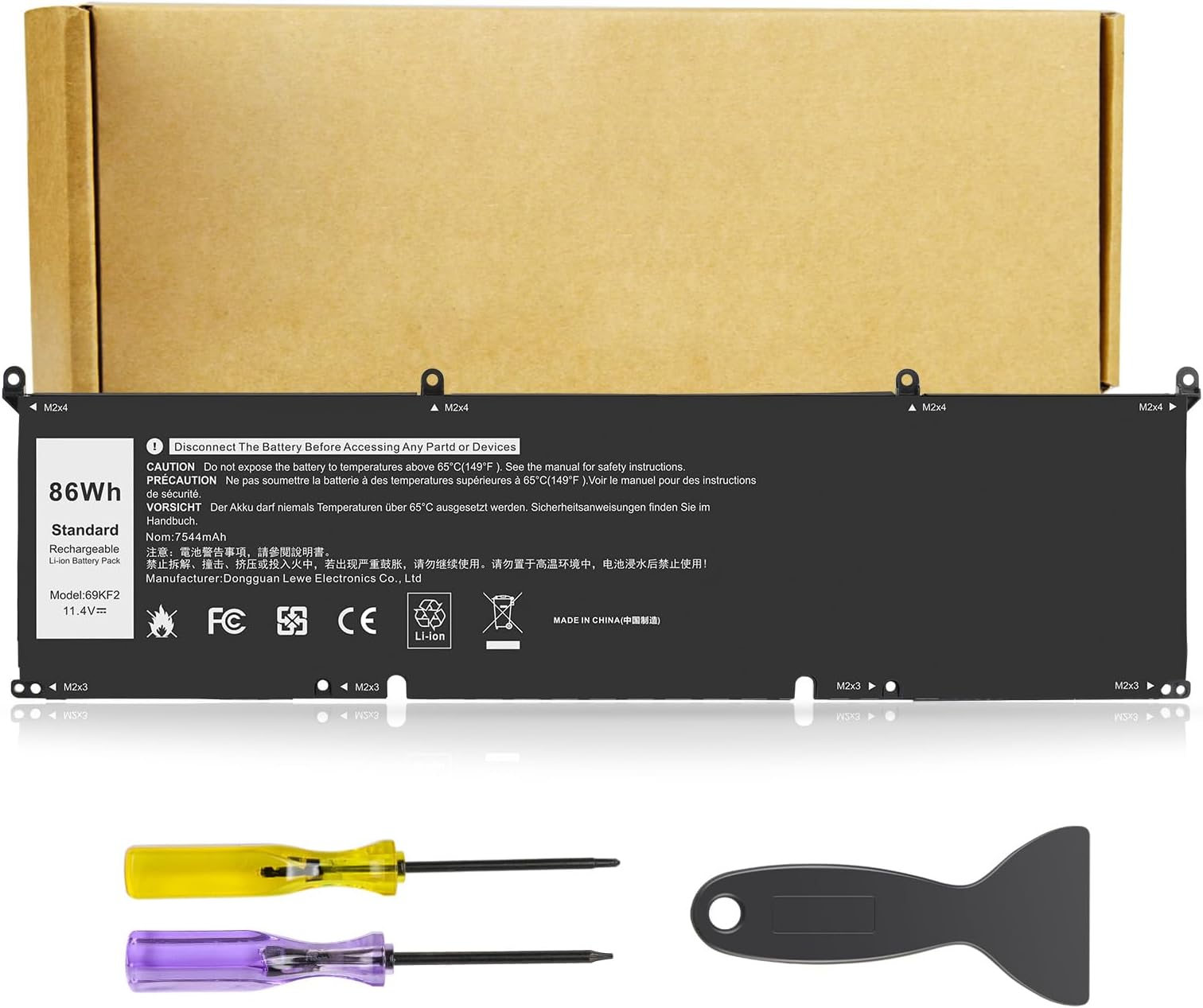 Amazon.com: 69KF2 Laptop Battery for Dell XPS 15 9500 9510 9520 ...