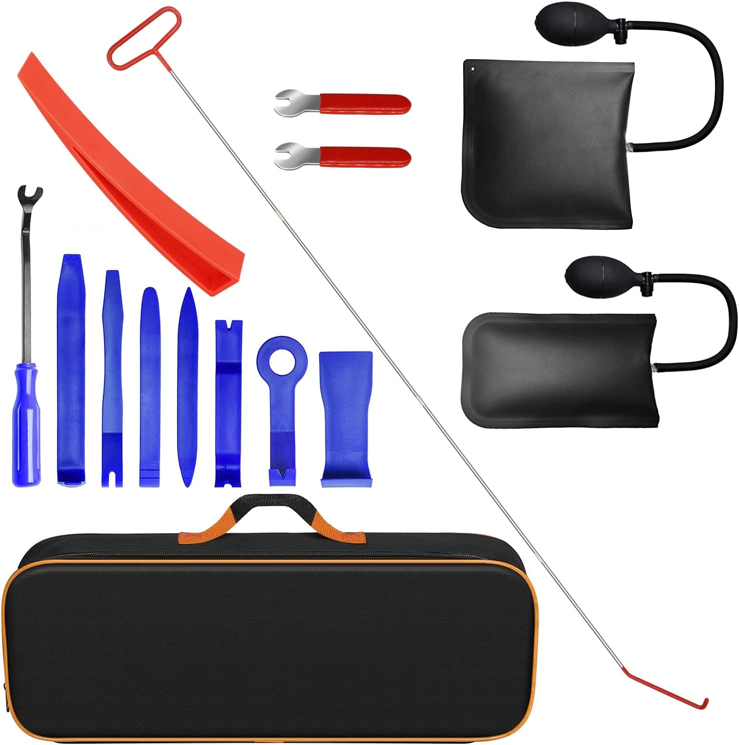 auomii 18 Pcs Emergency car Tools Set Professional Car Tool Kit, Air ...