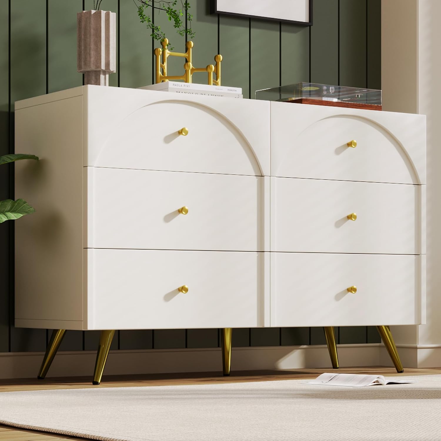ModernLuxe Chest of Drawers with 6 Drawers, Hallway Storage Unit with ...