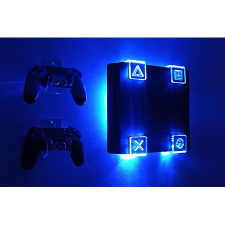 Amazon.com: Wall Mount for PS4 Playstation 4 with Multicolor LED ...