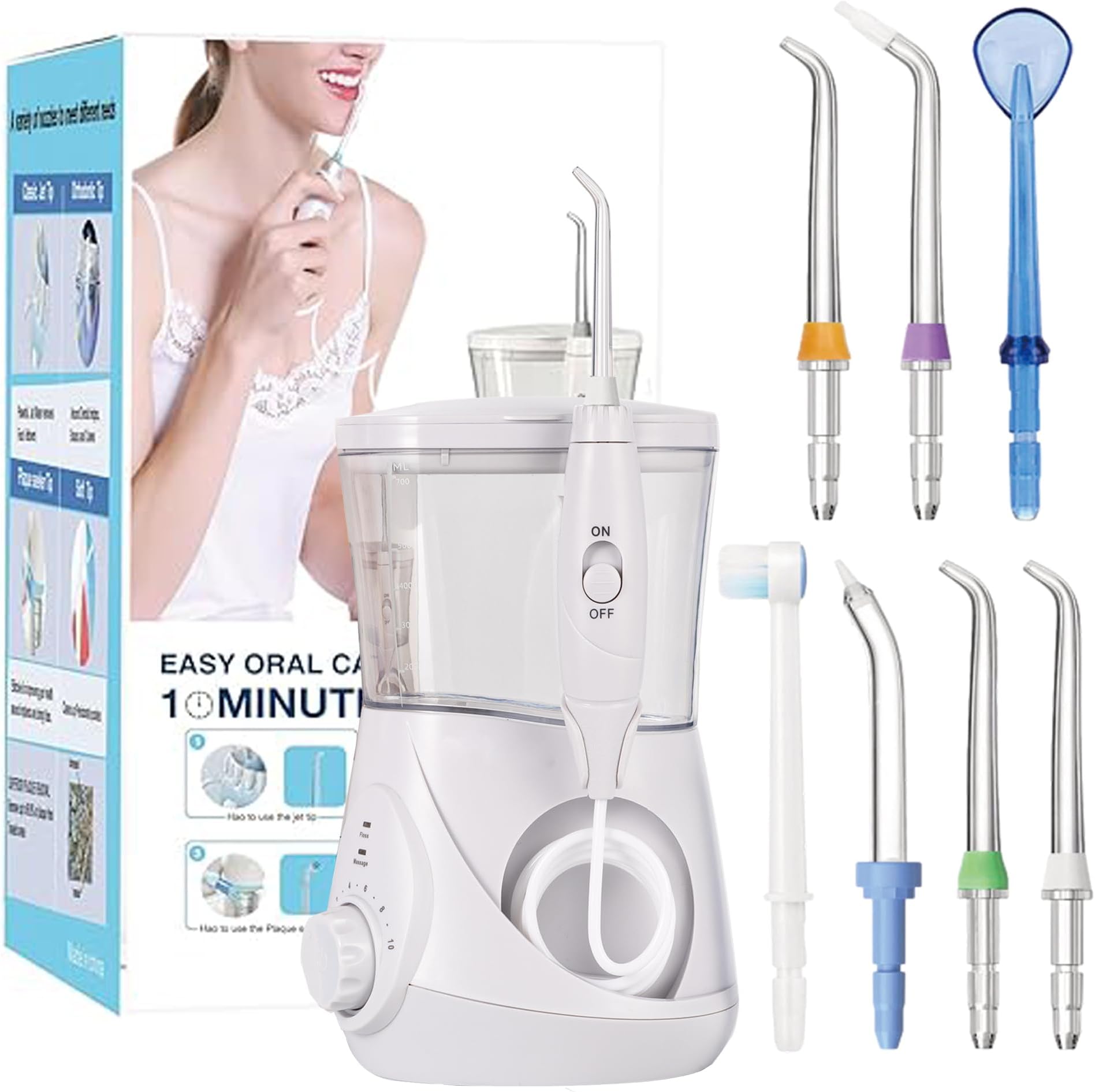 Amazon.com: TUREWELL Water Dental Flosser for Teeth/Braces, Water Teeth ...