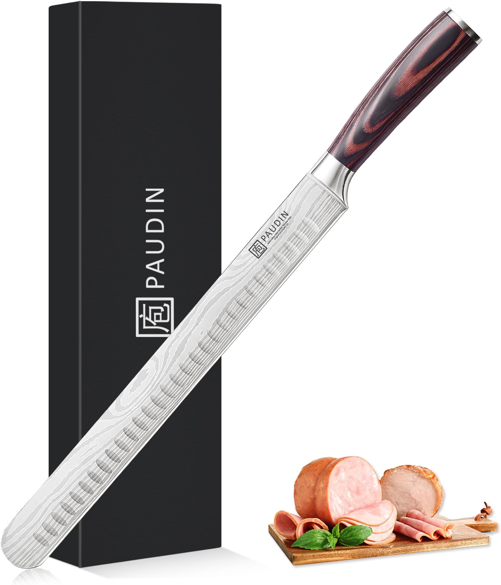 Amazon.com: PAUDIN Brisket Knife, 12 Inch Carving Knife, Stainless ...