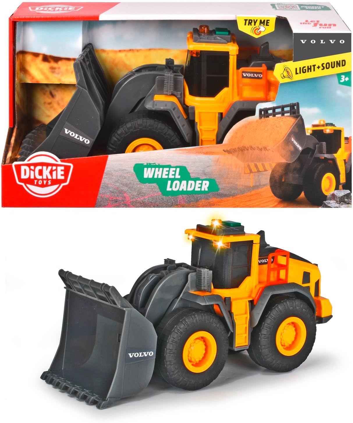 Dickie Toys Volvo Series - Pala Excavadora de Volvo con Luz y Sonido ...