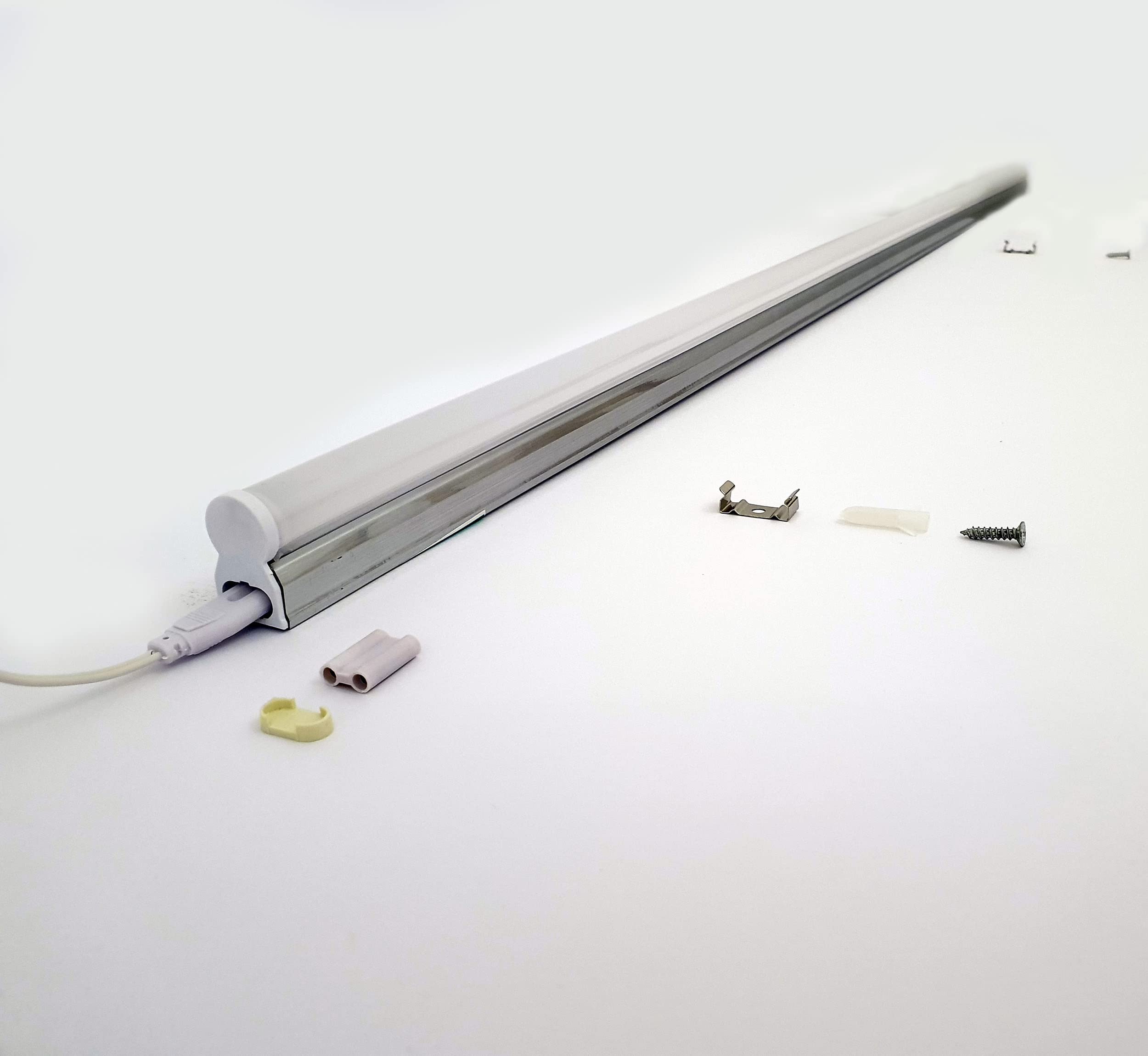 Buy LED T5 Light fixture with fixing clips. (4ft, Cool White) Online at ...