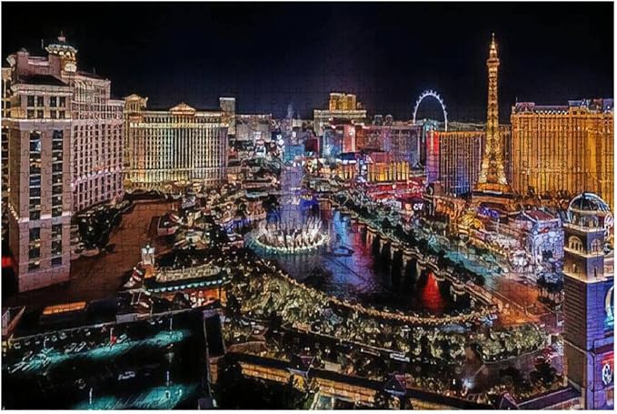 Amazon.com: Las Vegas Nevada 2018 02 07 panoramic view of The Las Vegas ...