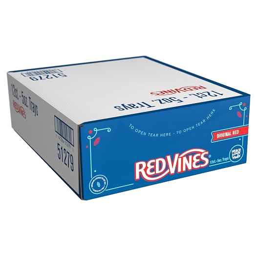 Amazon.com : Red Vines Original Red Licorice Twists, 5oz Tray (12 Pack ...