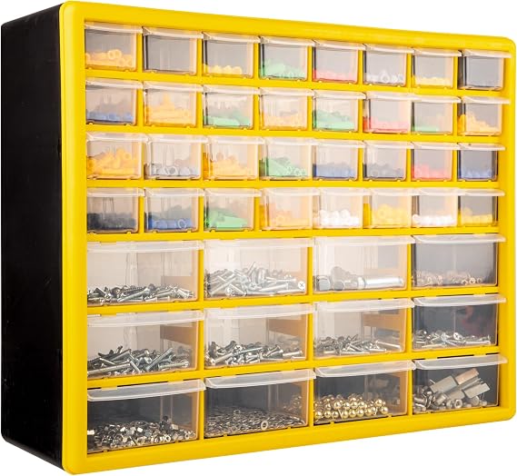 CraftGenes 44 Drawer Screw Storage Organiser Cabinet, Wall Mounted ...