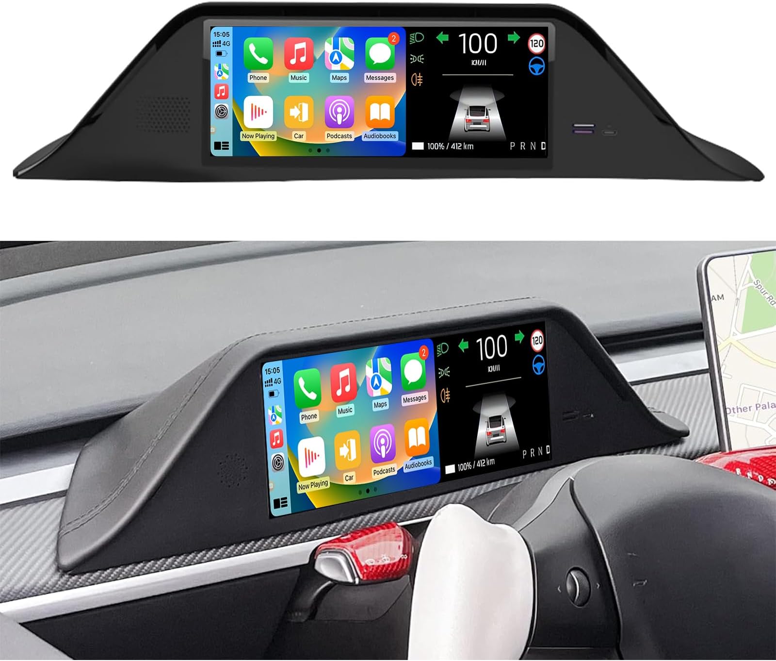 Amazon.com: HUD Compatible with Tesla Model 3 2017-2023 Model Y 2019 ...