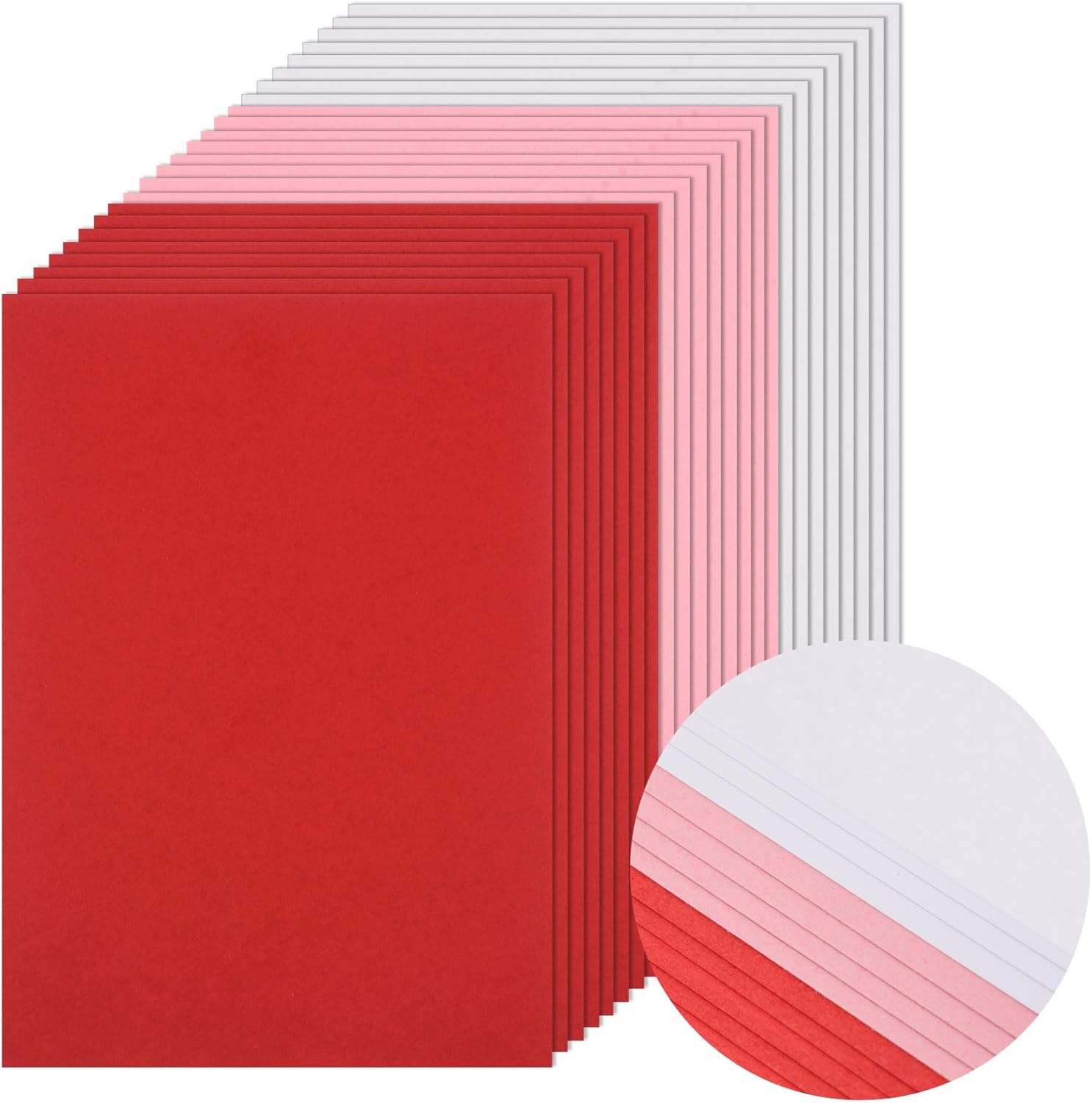 Amazon.com : 240 Sheets Valentine's Day Cardstock Paper 8.5 x 11" Red ...