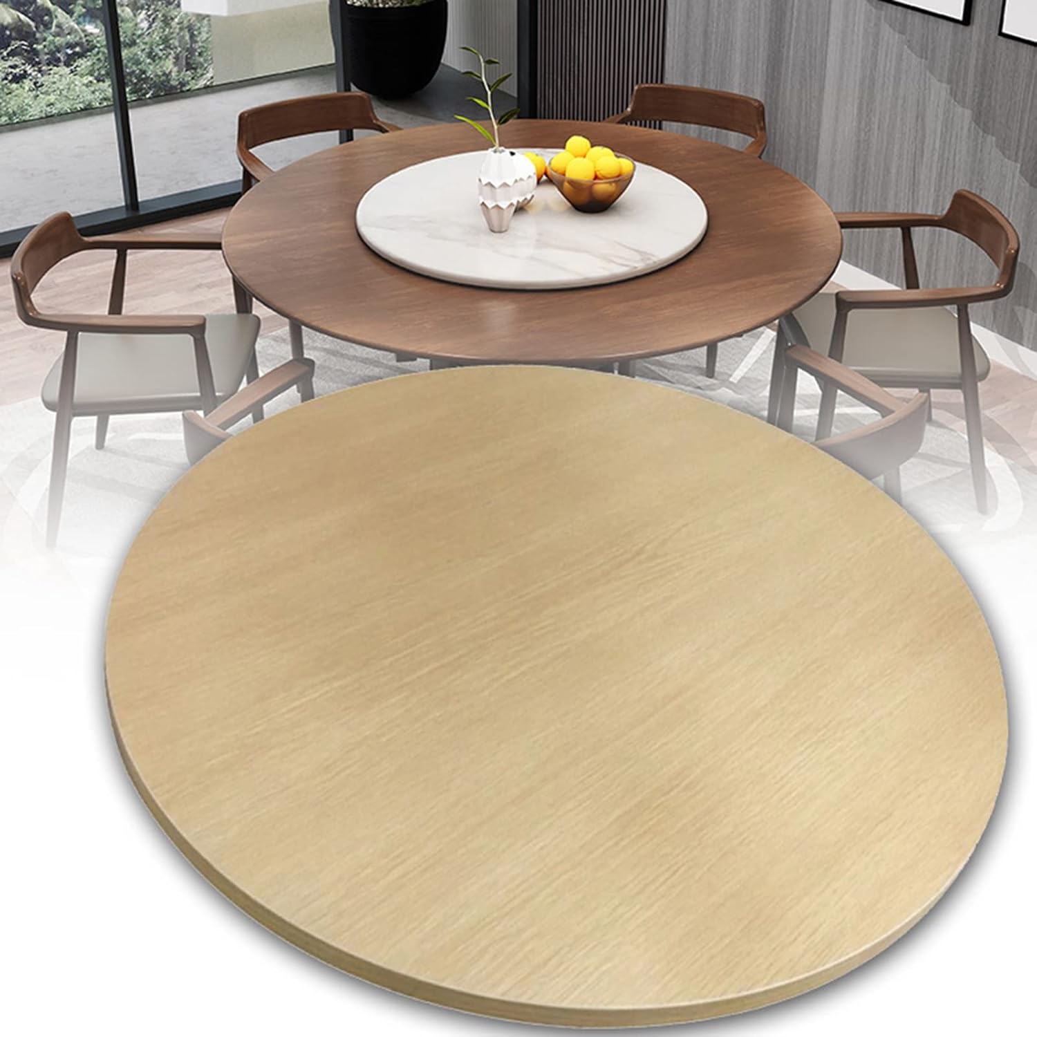 Amazon.com: Home Wooden Rotating Turntable For Dining Table, Rotating ...