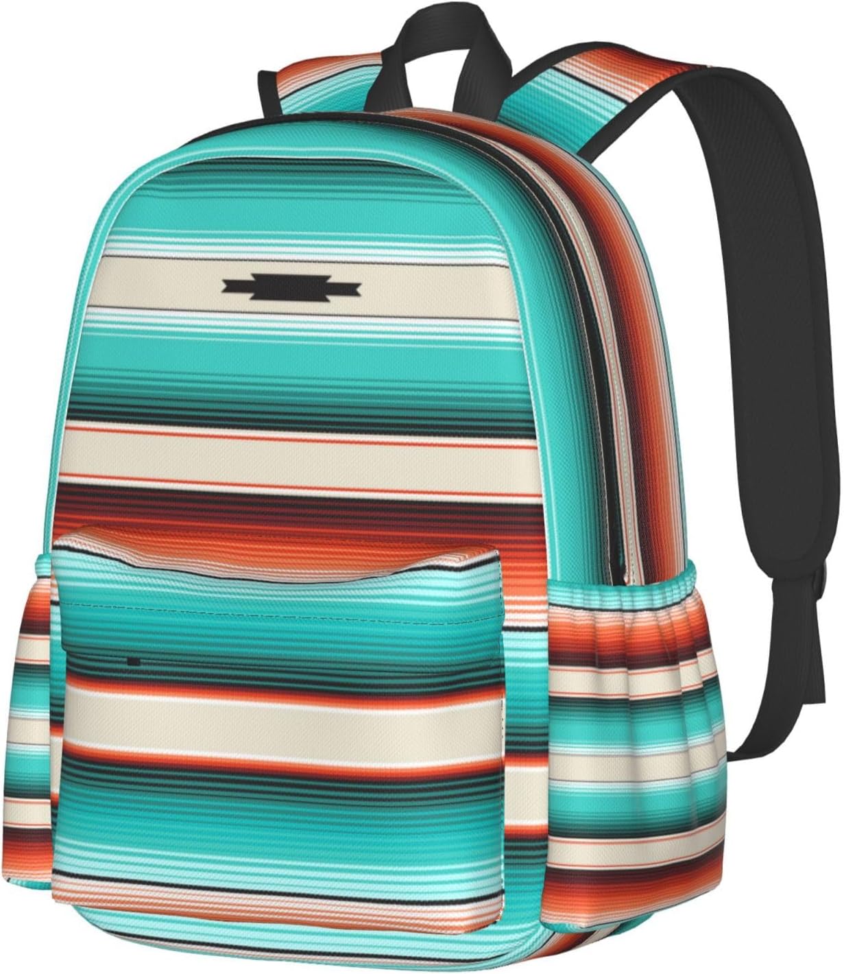 Amazon.com | Mexican Turquoise Stripes Backpack Boho School Bag Western ...