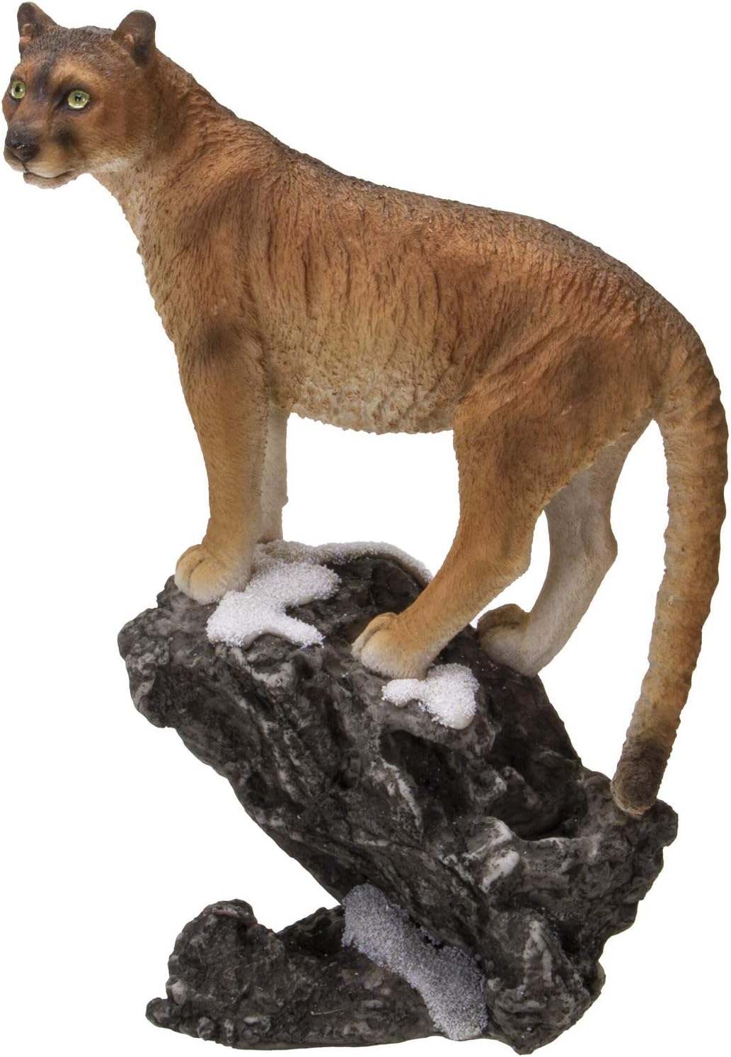 Pacific Giftware Estatua realista de figura de resina de puma en roca ...