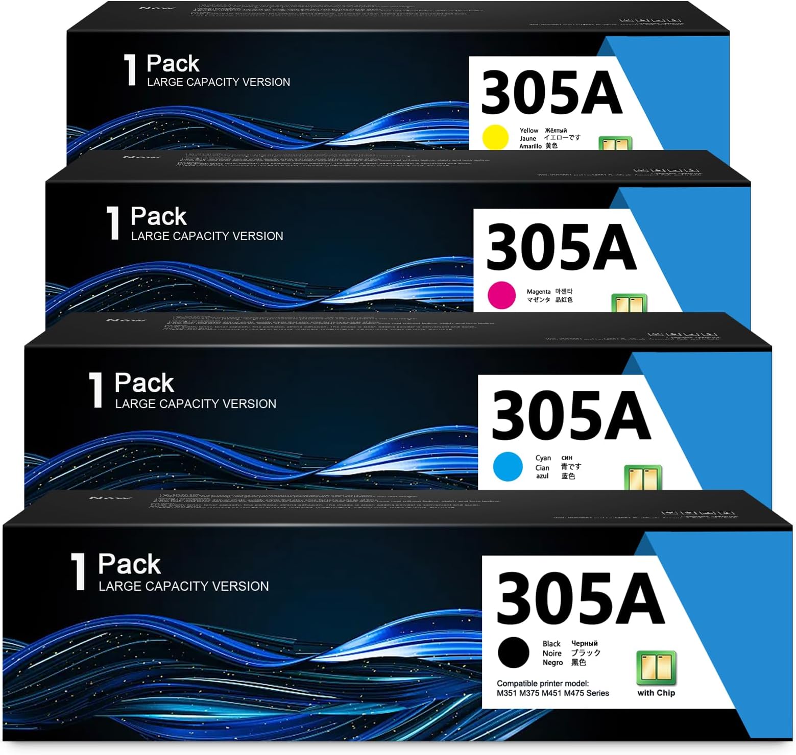 Amazon.com: HP Original 305A Toner Cartridge CE410A / CE411A / CE412A ...