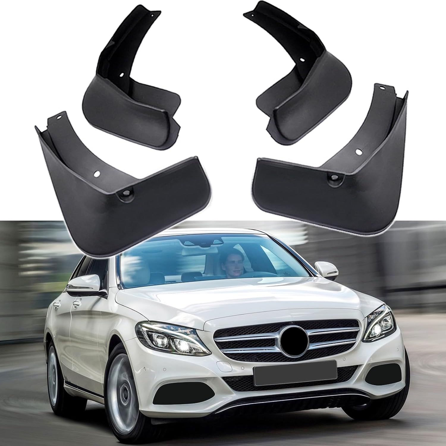 Amazon.com: SHIBIDEBAOHUA 4pcs Mudguards Splash Guards Mud Flaps Car ...