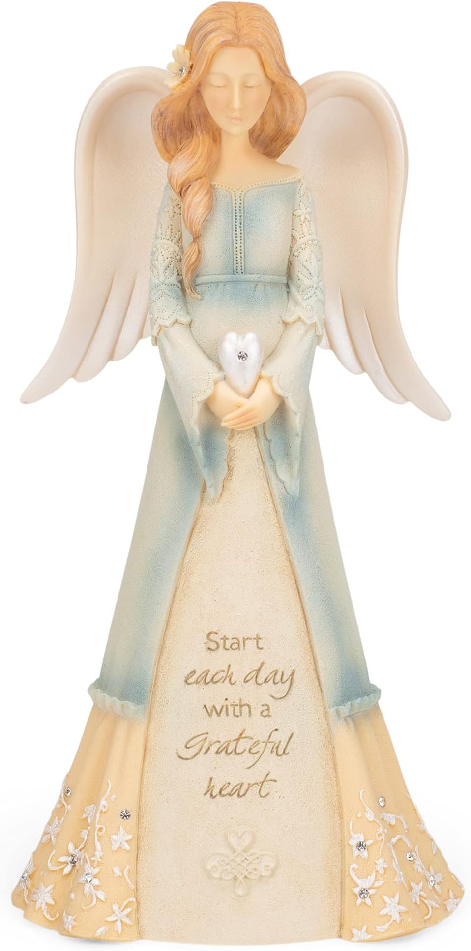 Amazon.com: Enesco Foundations Our Father Cross Prayer Angel Figurine ...