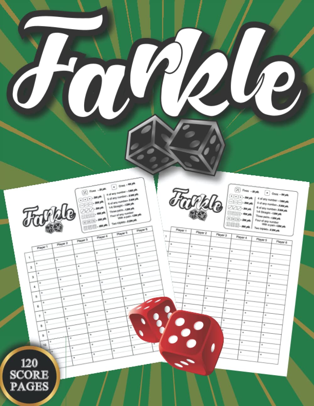 Farkle Score Sheets Farkle Scorebook With 120 Farkel Score Sheets ...
