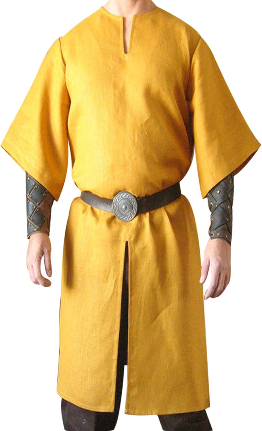 Medieval Renaissance Knight Viking,Celtic Tunic Yellow Long Surcoat ...