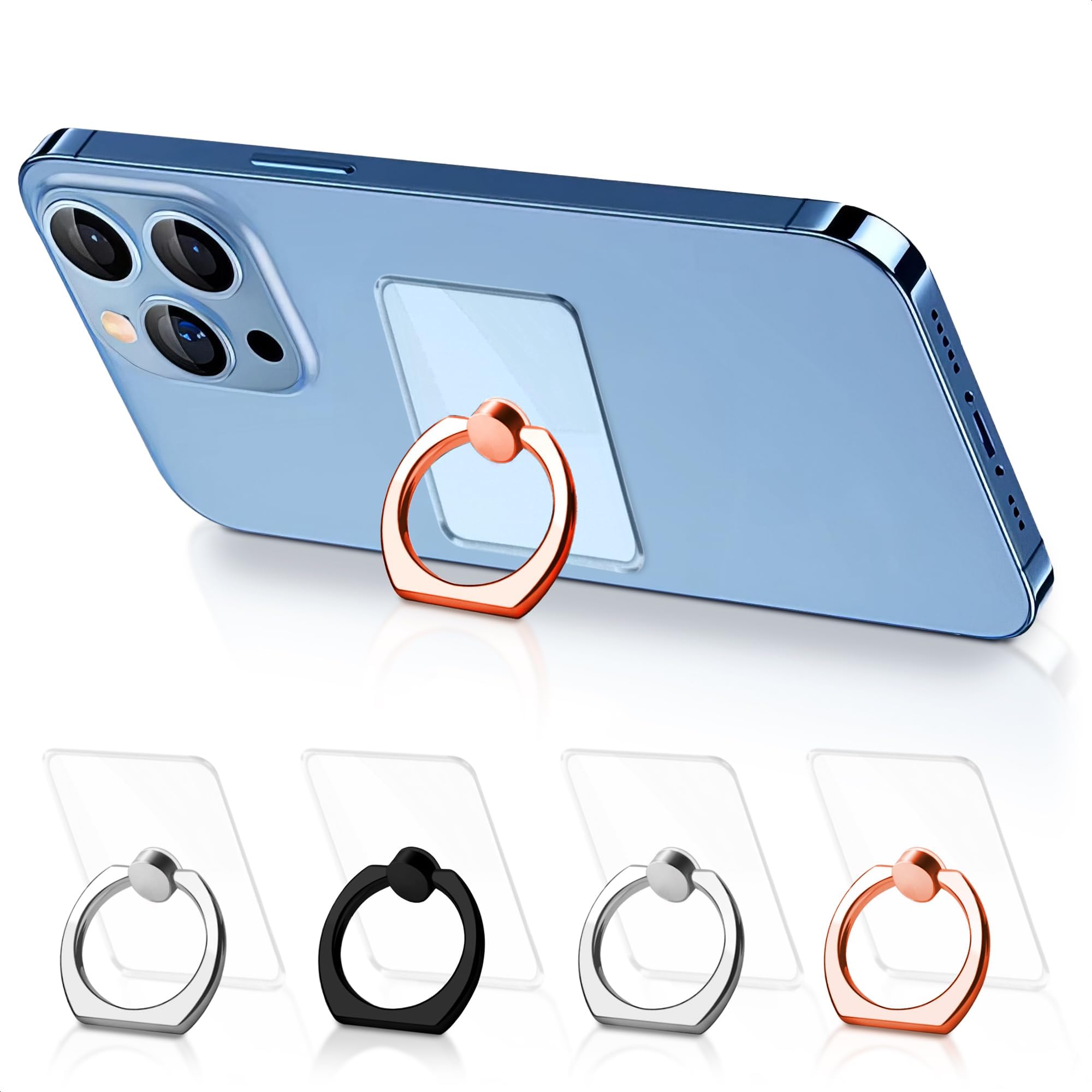 Amazon.com: 4 Pcs Cell Phone Ring Holder Grip - Clear Phone Grip A Ring ...