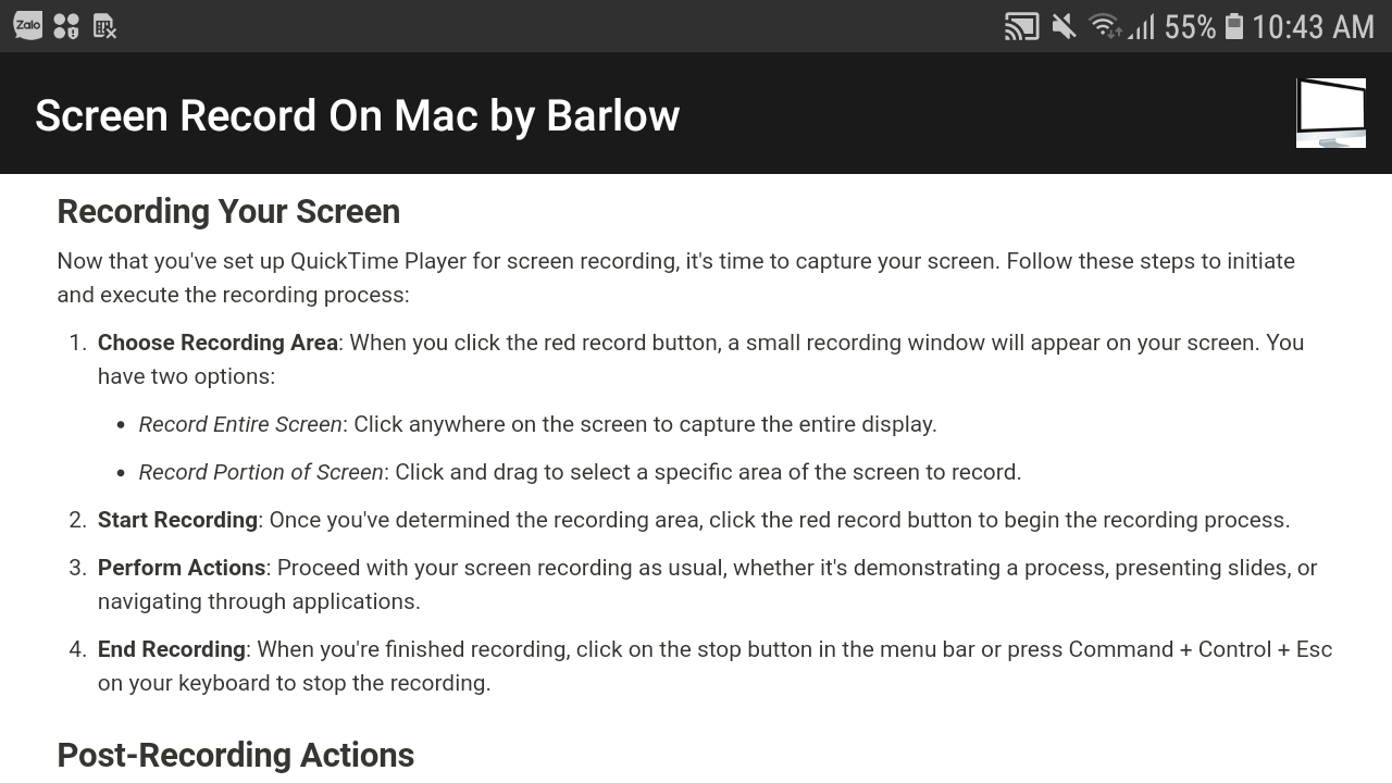 Screen Record On Mac by Barlow v1.0 - App on Amazon Appstore