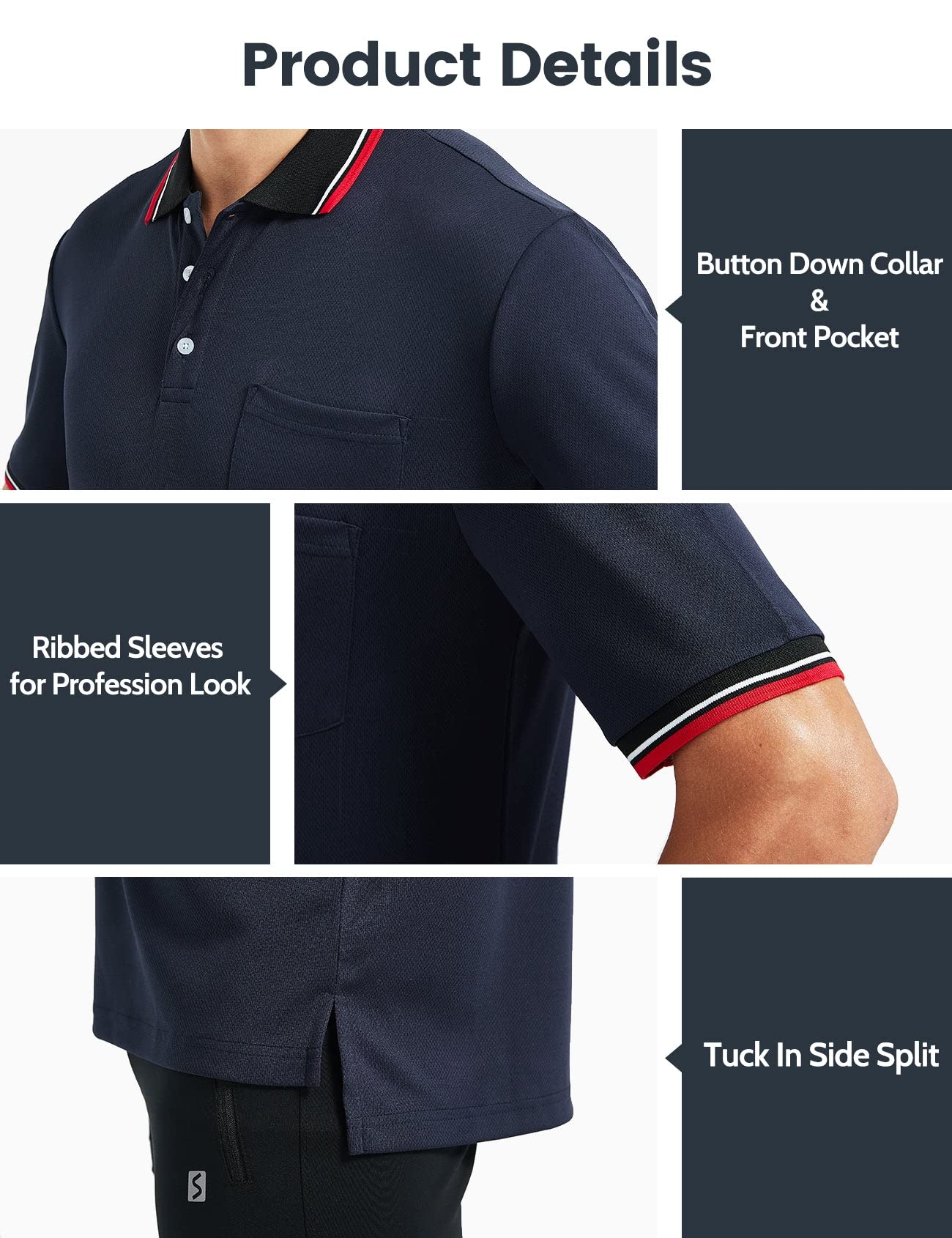 Snapklik.com : FitsT4 Sports Short Sleeve Polo Shirt Baseball/Softball ...