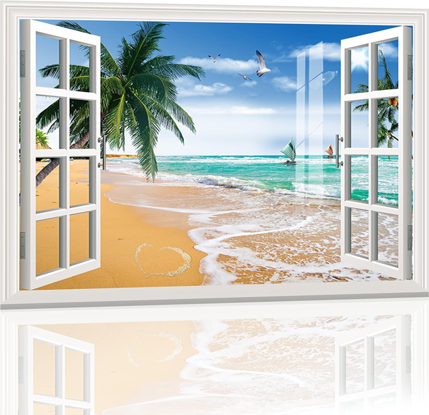 Amazon.com: Fake Window Murals-Removable Faux Windows,3D Self-Adhesive ...