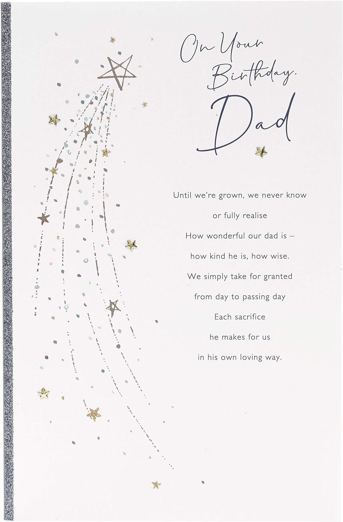 Dad Birthday Card for Him, Birthday Card for Dad with Sentimental Verse ...