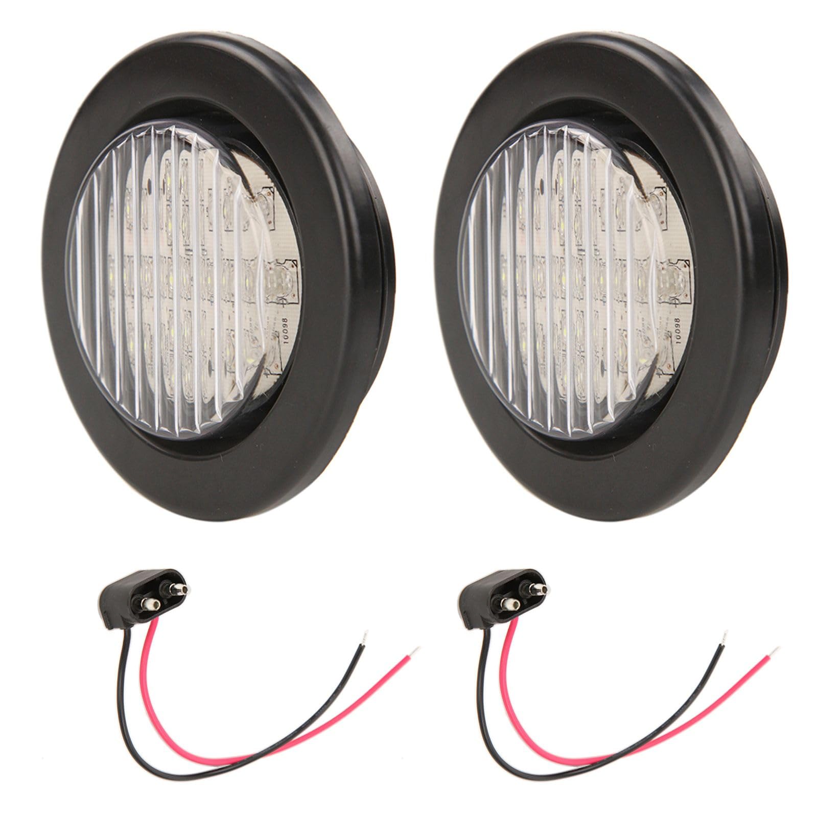 Amazon.com: NEW SUN 2.5" Round LED Trailer Lights, 13 Clear Lens Led ...