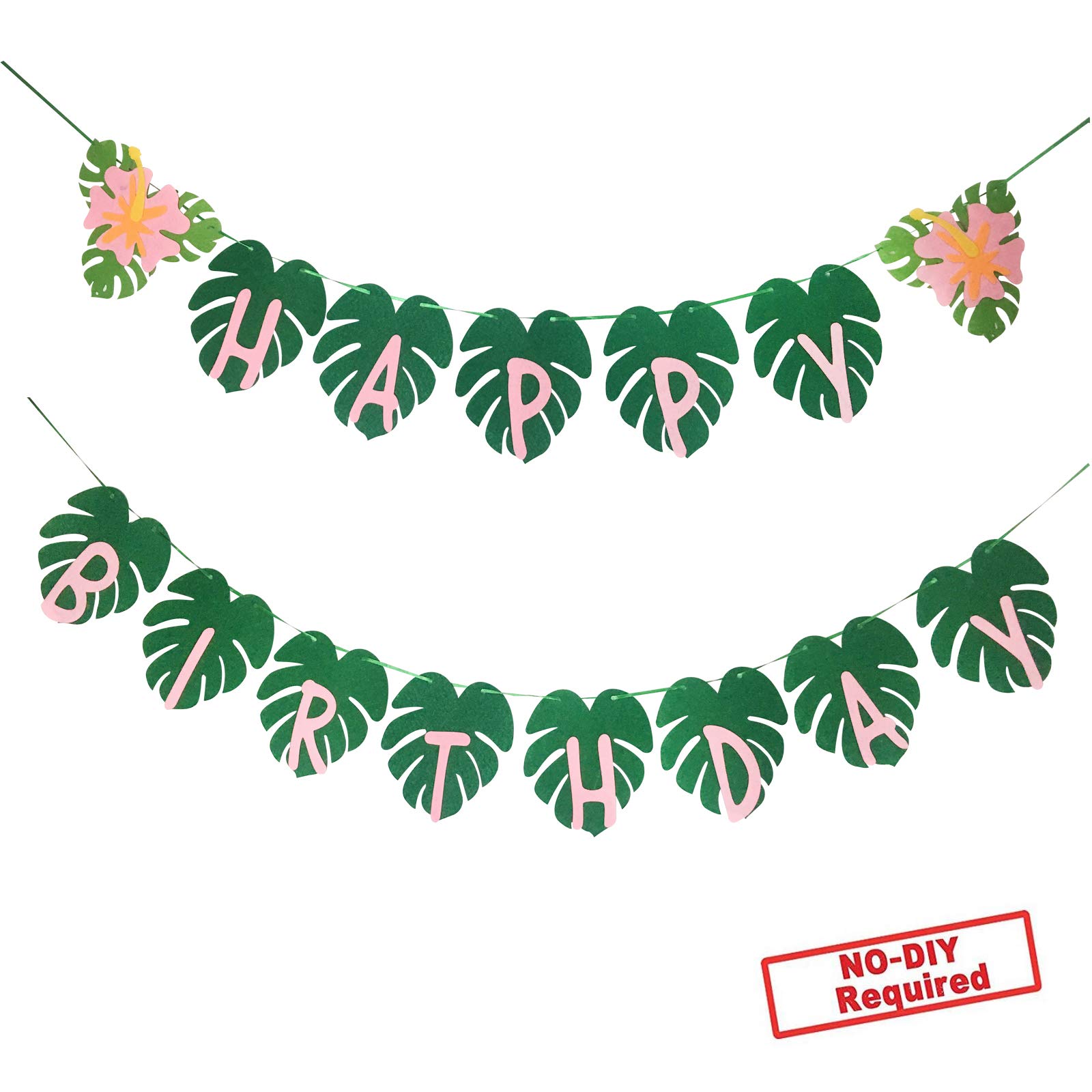 Buy OU RUI Hawaiian Party Happy Birthday Banner for Tropical Luau Party ...