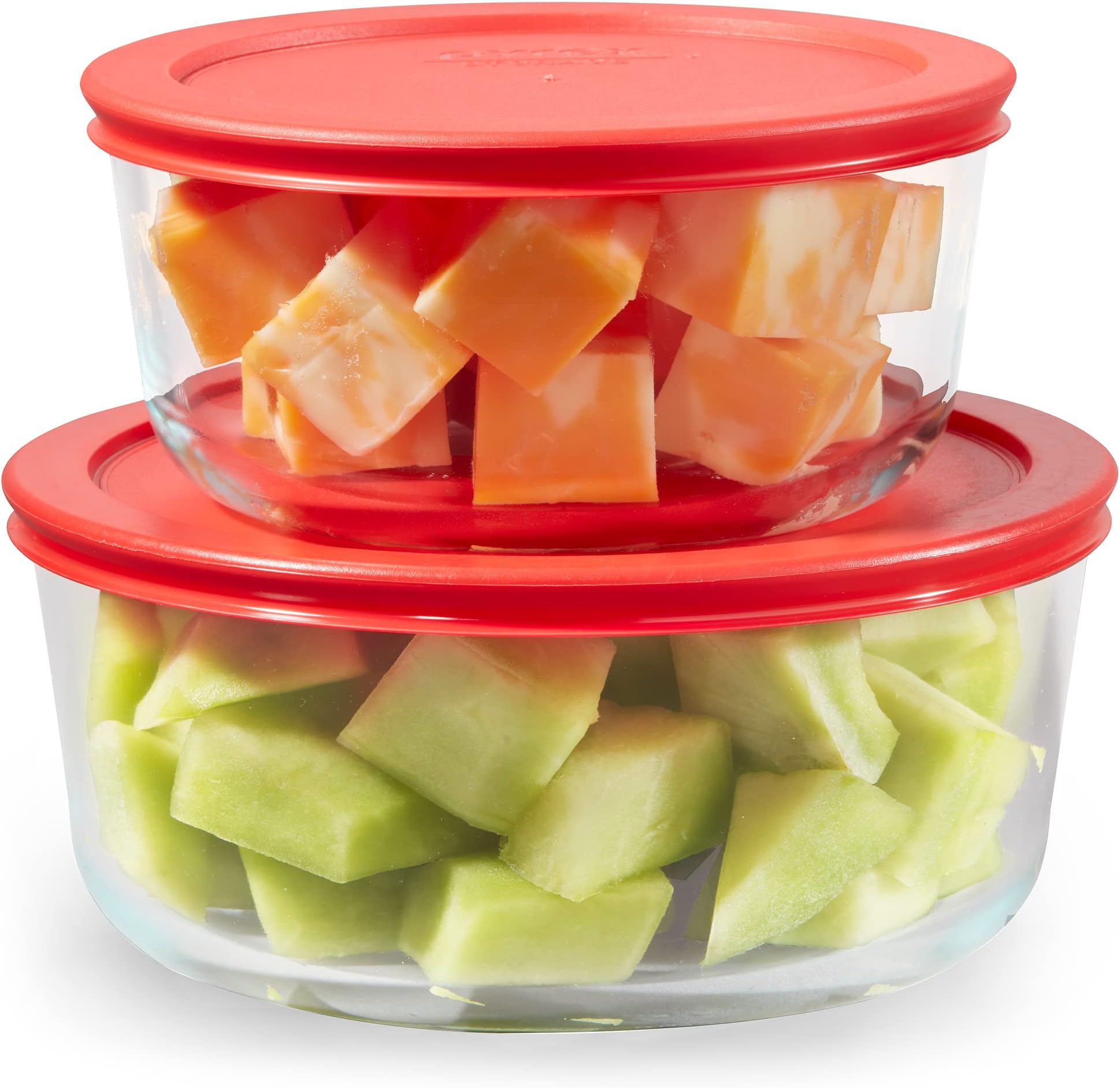 Amazon.com: Pyrex Simply Store 4-PC Large Glass Food Storage Containers ...