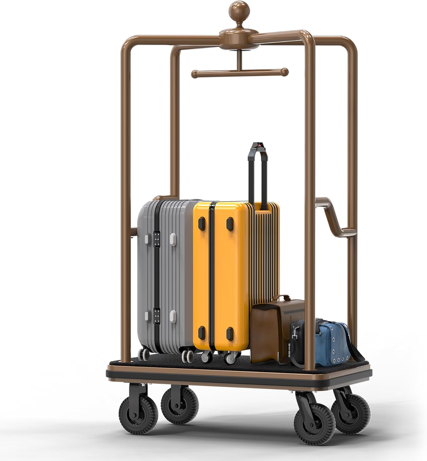 Amazon.com: Hotel Luggage Cart,1500 lbs Bellman Trolley, 47"x25"x77 ...