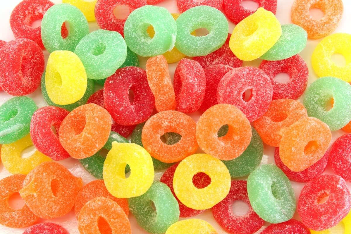 Amazon.com : Planet Sweets Assorted Gummy Fruit Rings Candy - 8 Ounce ...