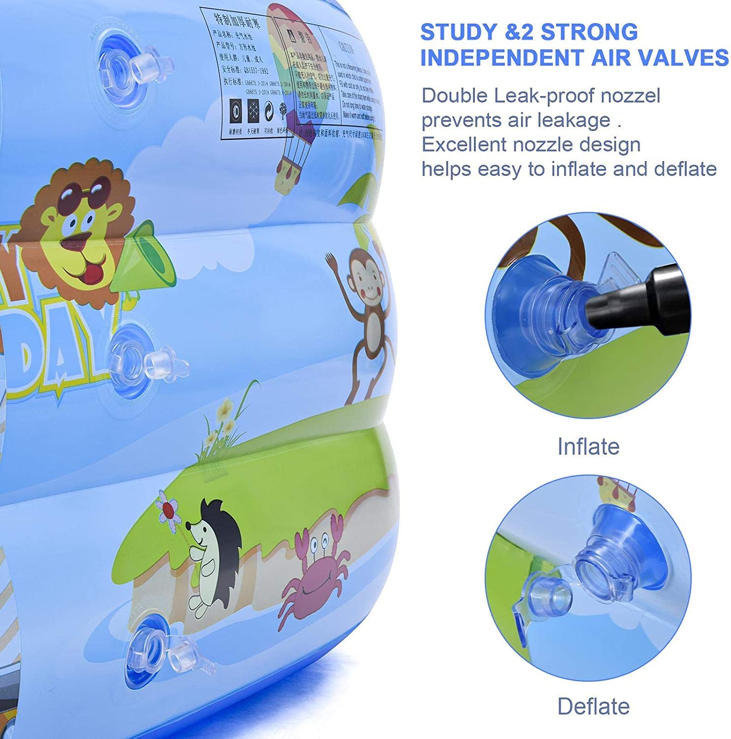 Inflatable Swimming Pool-TINKLE WELL Kiddie Pool 82" X 55" X 25 ...