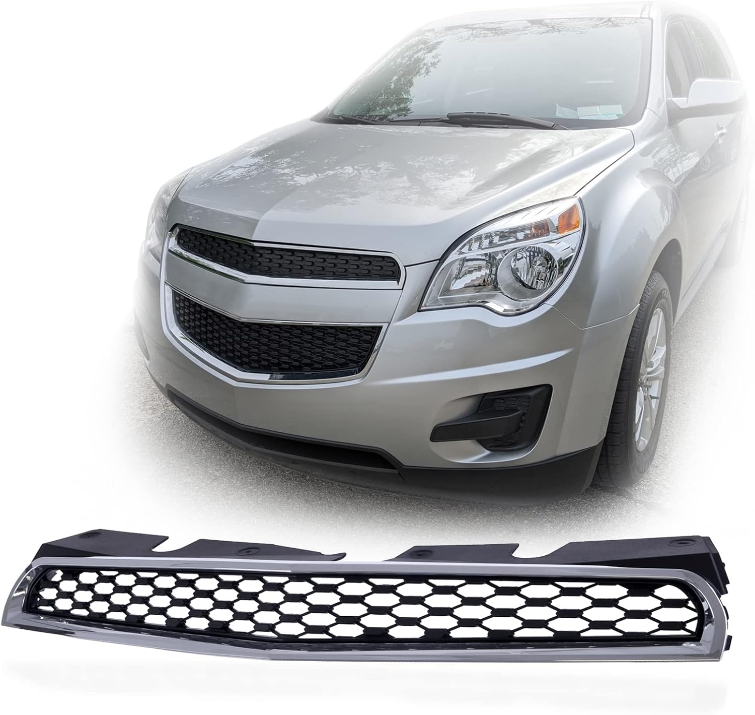 Amazon.com: Perfit Liner New Front Upper Black Grille Grill With Chrome ...