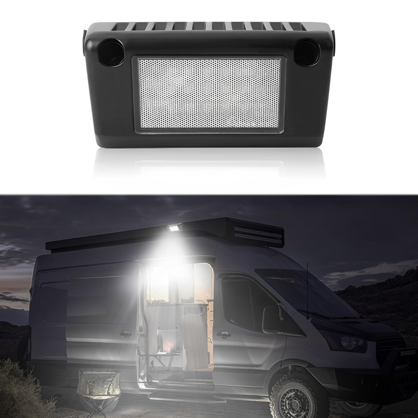 Snapklik.com : lux 5 Inch 15W RV Porch Light, 12/24V White Flood Beam ...