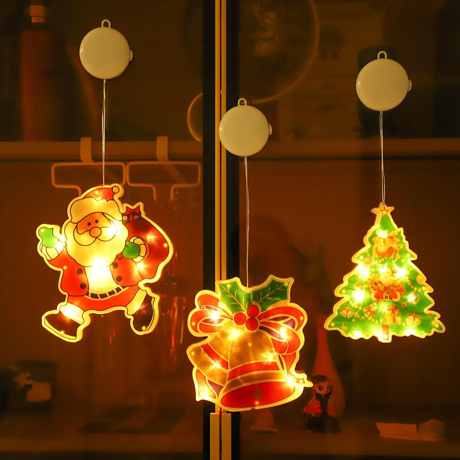Amazon.com: Christmas Window Decorations,3PCS Christmas Window Lights ...