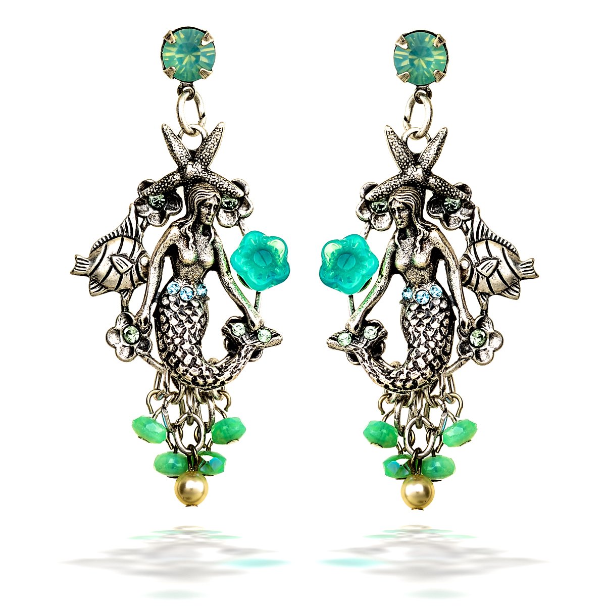 Amazon.com: Mermaid Garden Earrings by Mary DeMarco for La Contessa ...