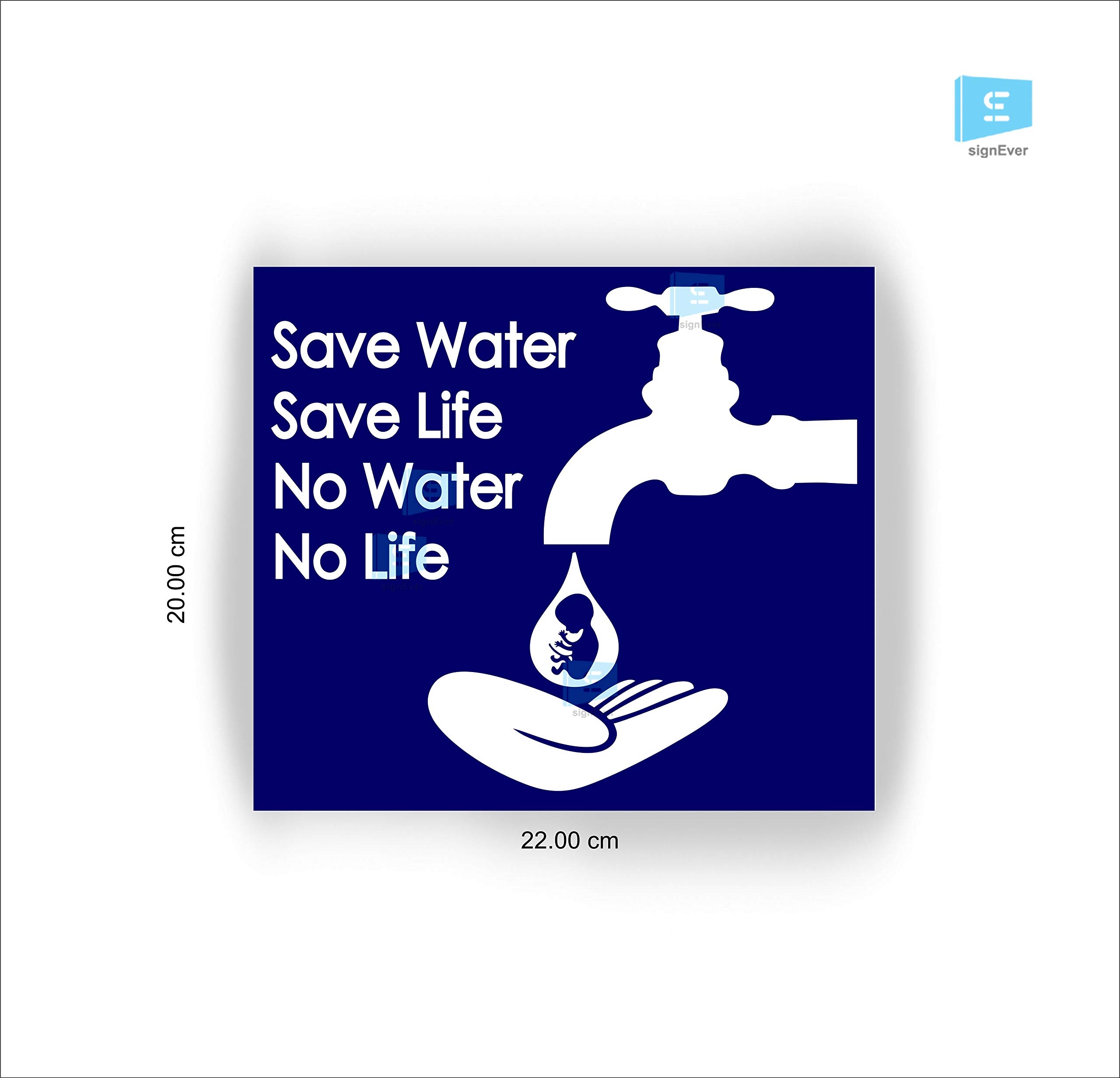 Buy SIGN EVER Save Water Sign Boards For School Office Collage Factory ...