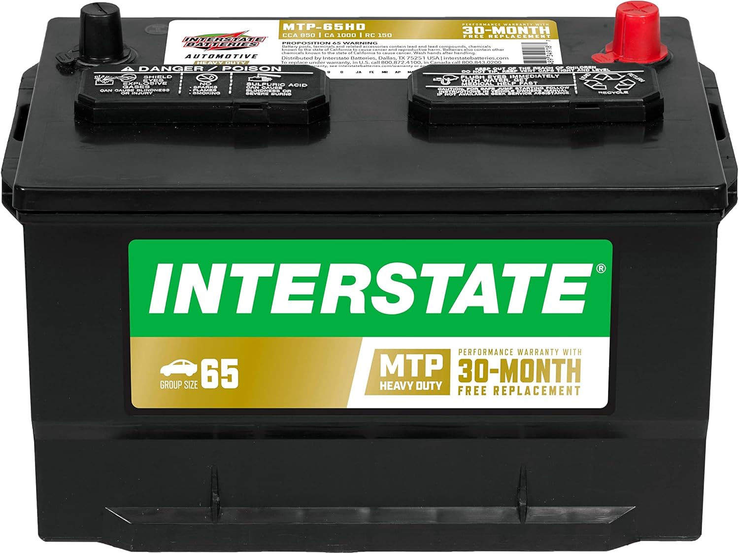 Amazon.com: Interstate Batteries Group 65 Car Battery Replacement (MTP ...