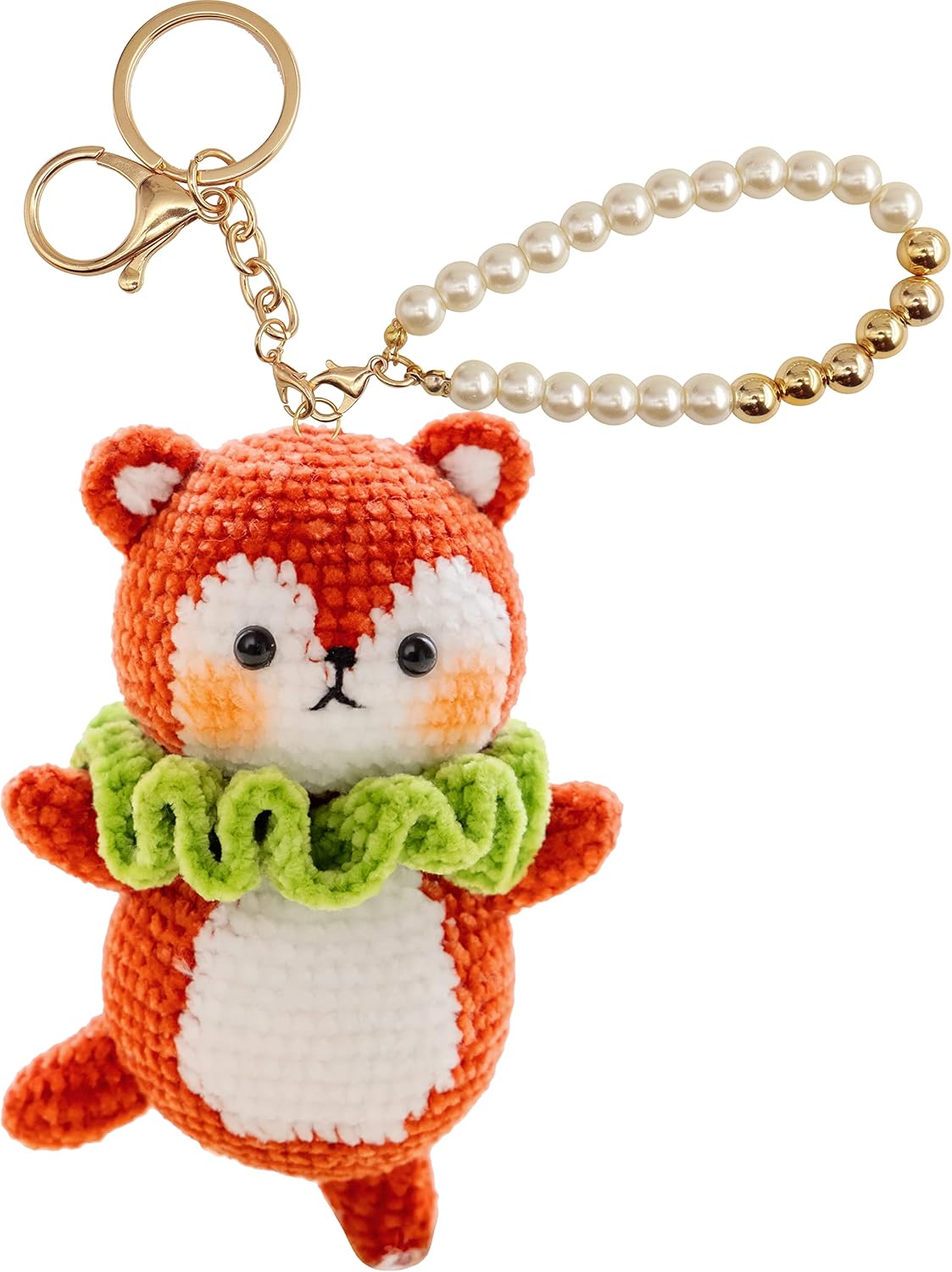 Amazon.com: FunFrolic Crochet Fox Keychain Plush for Backpacks, Cute ...