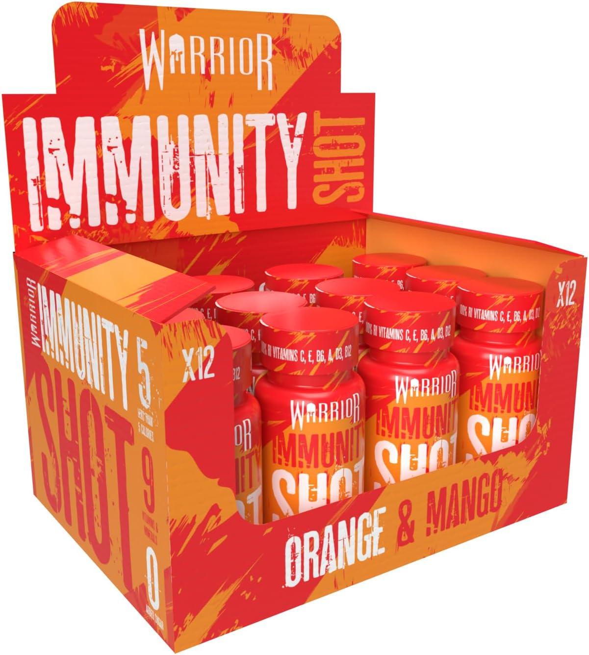 Warrior Immunity Shot 12 x 60ml – 9 Vitamins & Minerals – Ginger ...