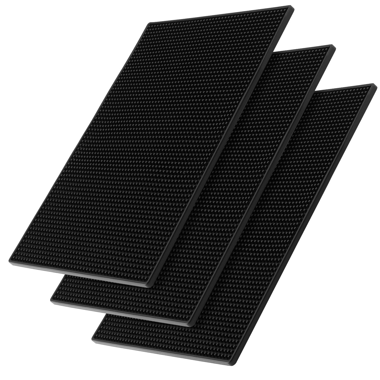 Amazon.de: FUNSUEI 3 Stück 40 x 30 cm Barmatte Schwarz Gummi ...