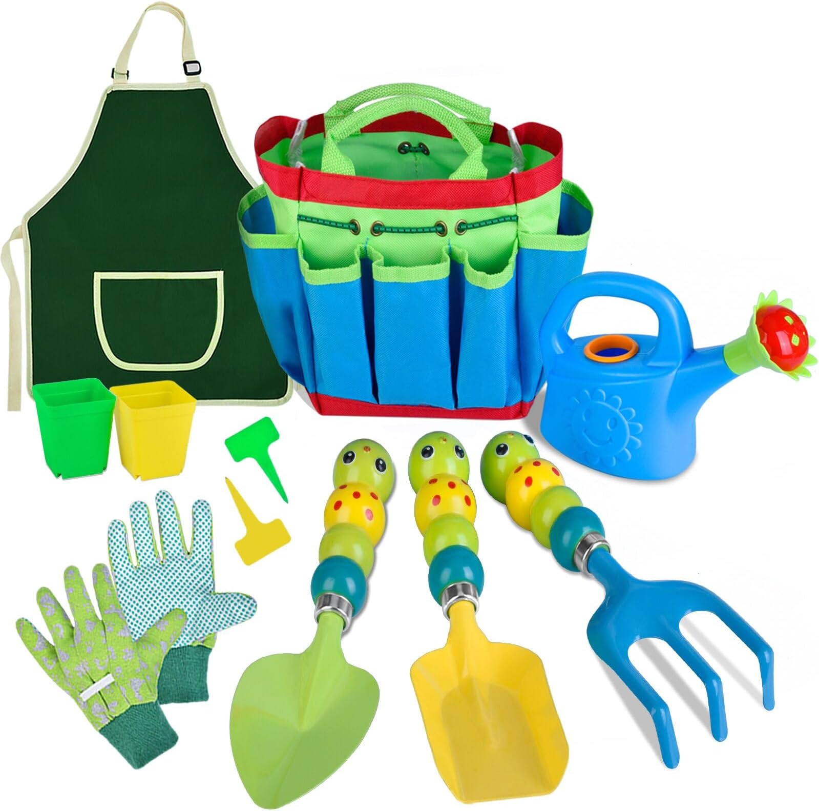 Amazon.com: Kids Gardening Set -Real Metal Gardening Tools Kit for ...