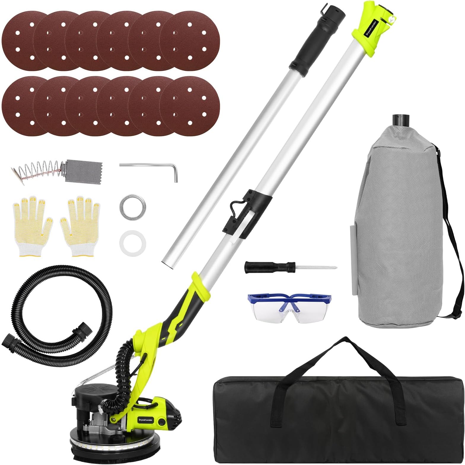 Drywall Sander 850W Powerful Electric Variable Speed Pole Sander with ...