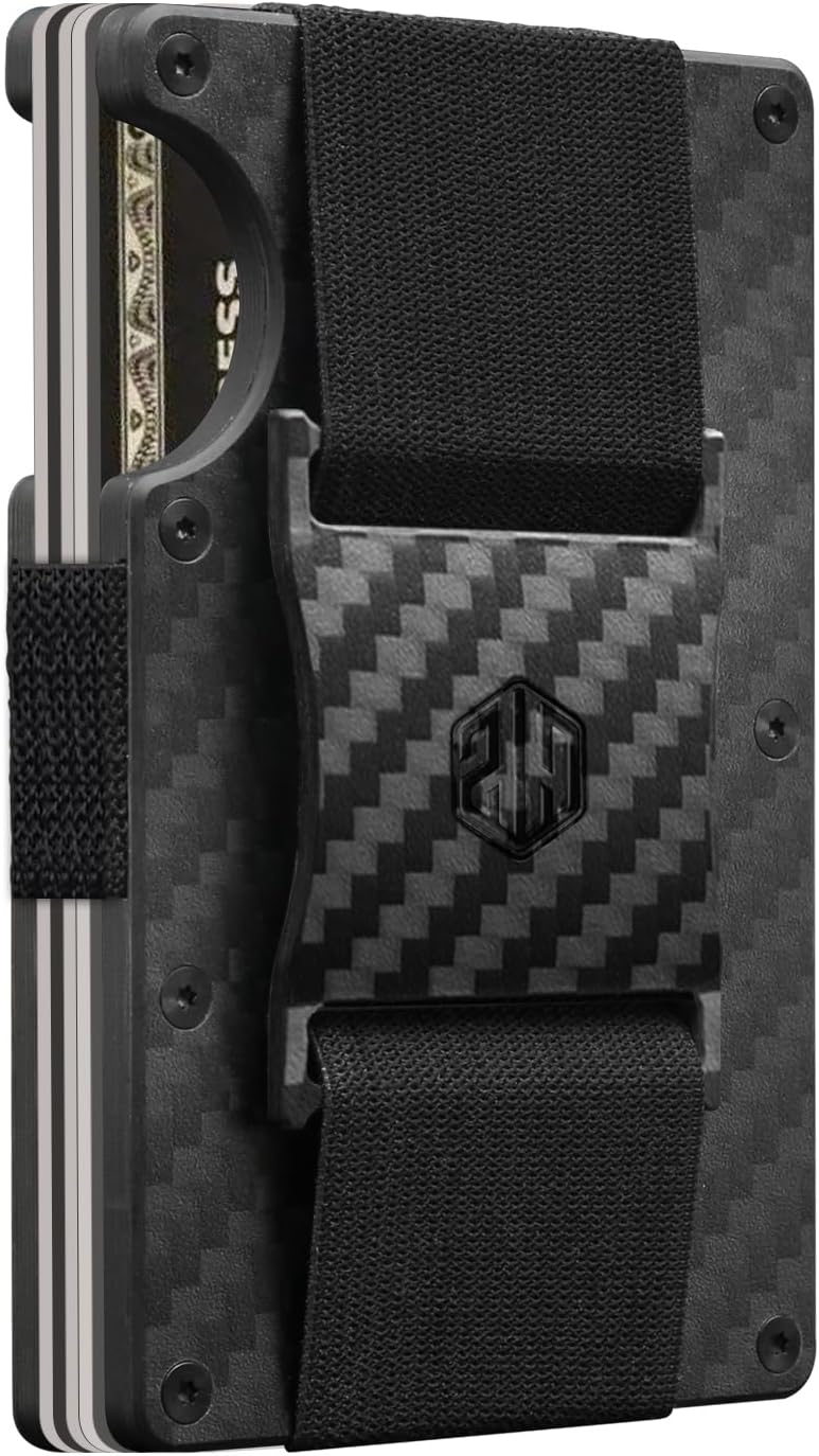 Amazon.com: Haflyer Slim Wallet for Men, Pure Carbon Fiber Wallets ...