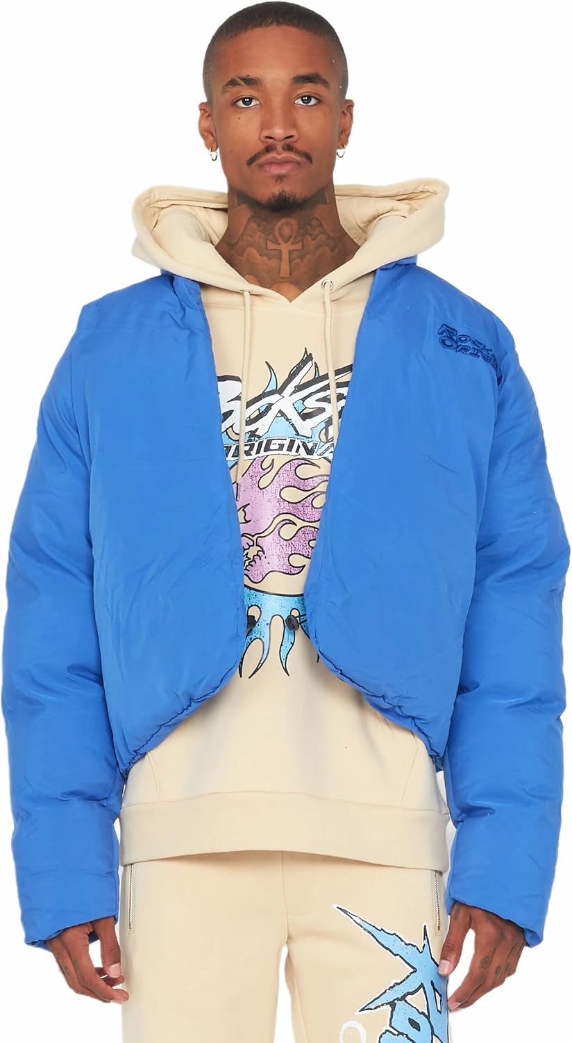 ROCKSTAR ORIGINAL Men's Damien Royal Blue Puffer Jacket | size: Large ...