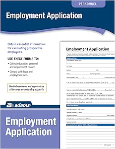Amazon.com : Adams Application for Employment, Forms and Instructions ...
