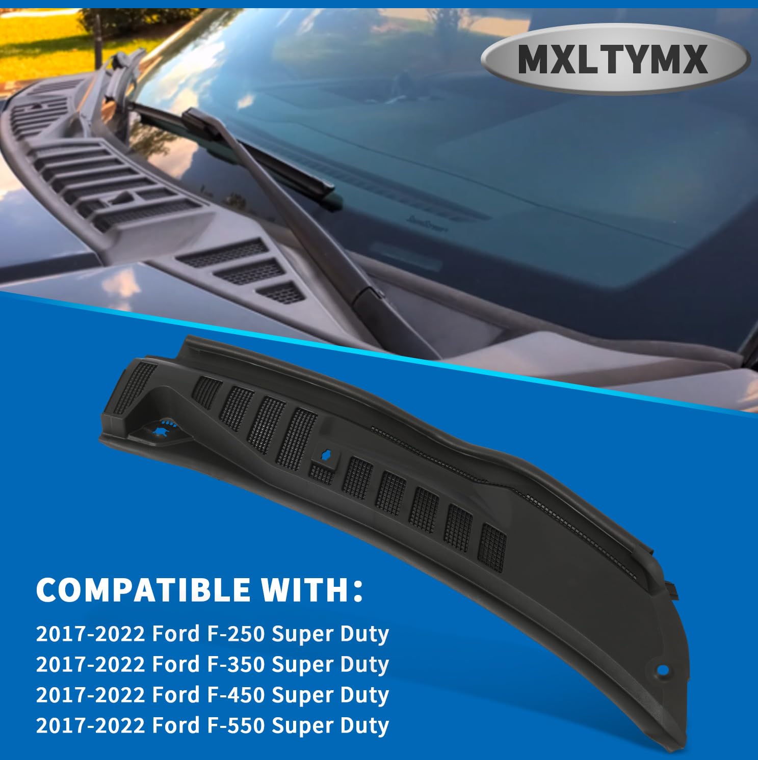 Windshield Wiper Cowl Vent Grille Windshield Wiper Cowl Cover Set For ...