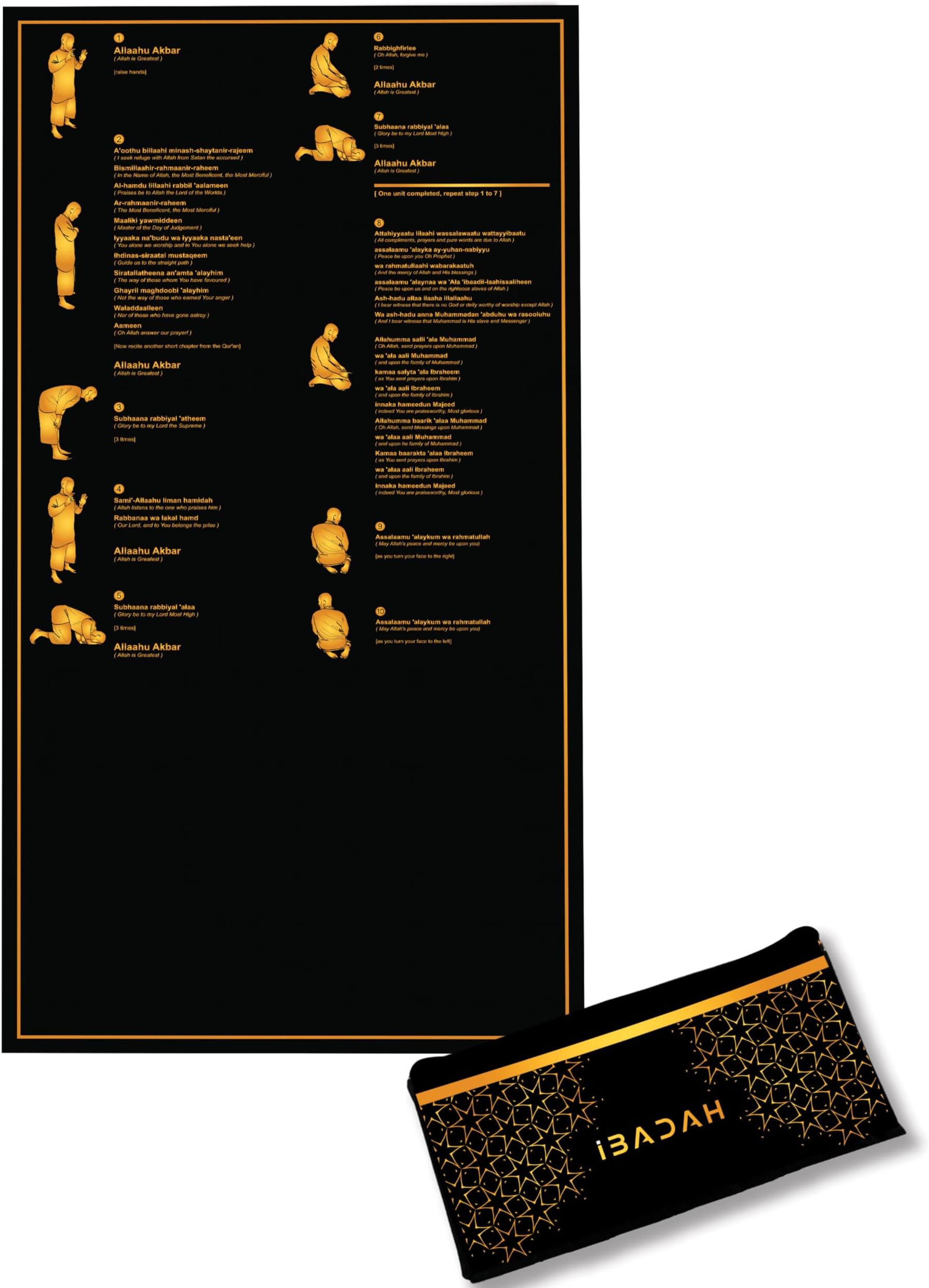 Amazon.com: Educational Prayer mat IBADAH for Muslim reverts and ...